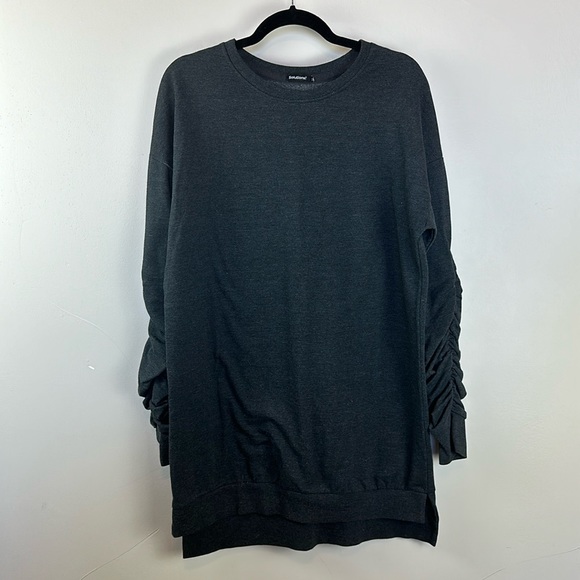 solutions! | Dresses | Sweatshirt Dress With Ruffled Long Sleeves ...